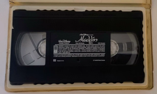 ALADDIN THE CLASSICS Walt Disney Black Diamond Edition Clamshell (VHS ...