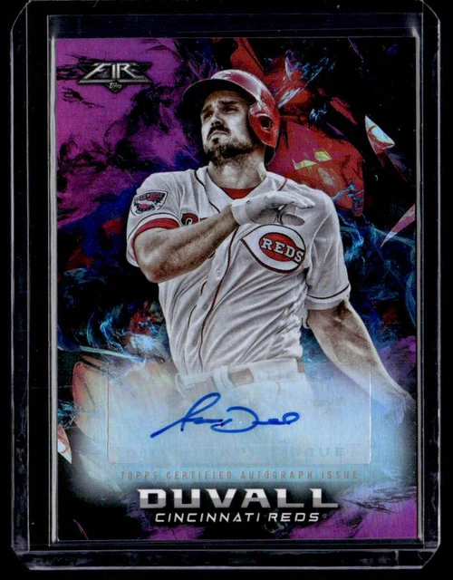 2018 TOPPS FIRE Autografo Magenta Adam Duvall Auto 16/25 Cincinnati ...