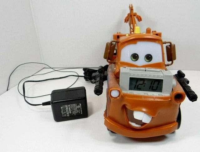 DISNEY PIXAR CARS Story Telling Tow Mater Alarm Clock Radio Night Light ...