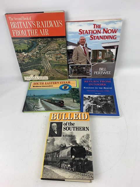 5 RAILWAY BOOKS Bundle Rescue Southern Steam Station Britain's England ...