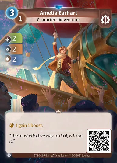 CARTE ALTERED TCG -Amelia Earhart -BTG-012-R-EN - Axiom EUR 1,10 - PicClick FR