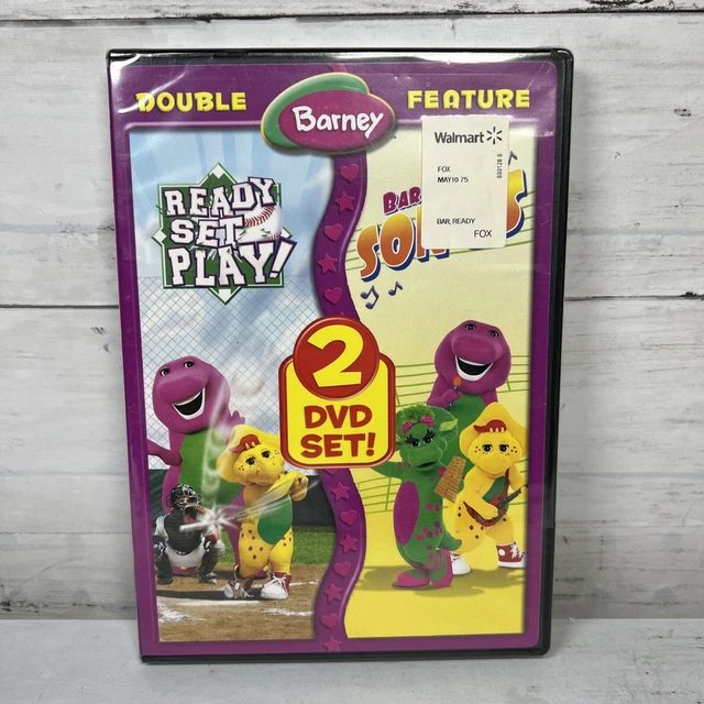 New Barney Double Feature Ready Set Play Barney Songs 2 Dvds Hit Entertainment 2045