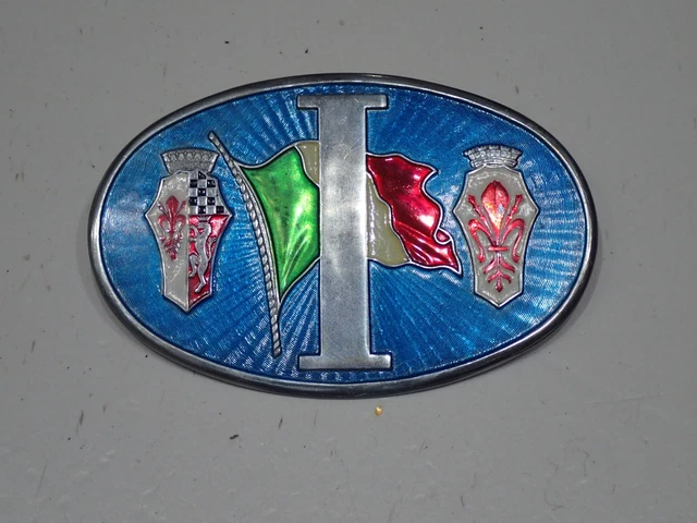 ITALIA PLACCA Fregio Stemma Logo Per Auto Tipo Aci In Metallo Toscana ...