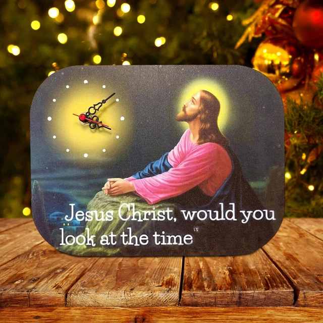JESUS CHRIST LOOK at The Time Clock Wooden Modern Design Wall Clock ...