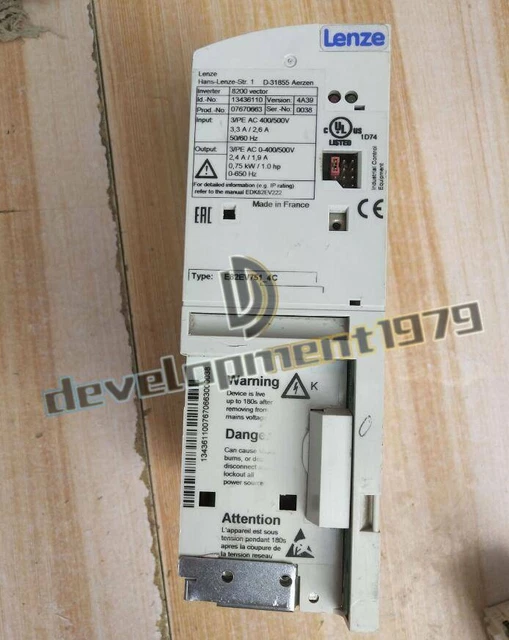 ONE USED LENZE AC Drive Inverter E82EV751_4C E82EV751-4C E82EV751K4C £ ...