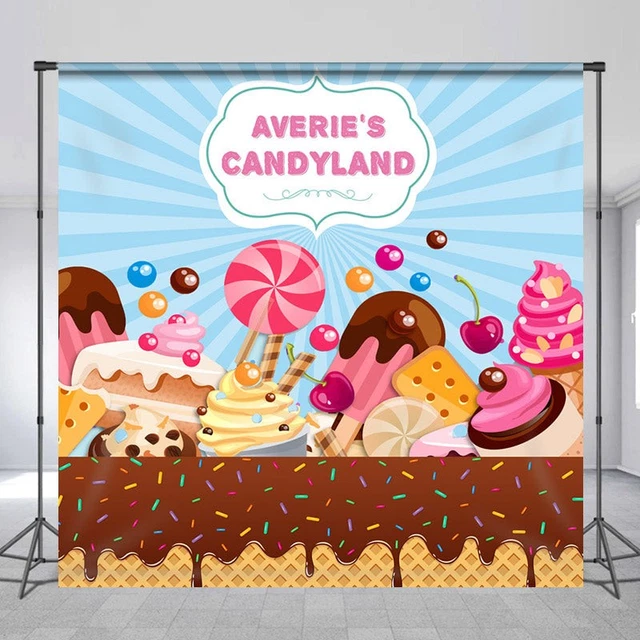 CUSTOM CANDYLAND DESSERT Birthday Backdrop For Girl $35.97 - PicClick AU