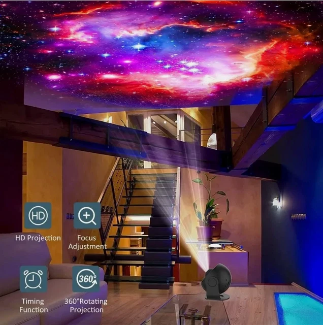 12IN1 PLANETARIUM GALAXY Starry Projector-Night Light Rotating Star LED ...