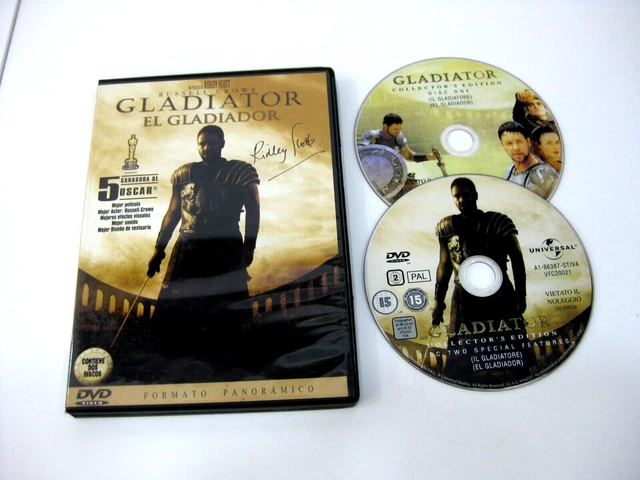GLADIATOR DVD RUSSELL Crowe Joaquin Phoenix Connie Nielsen Oliver Reed ...