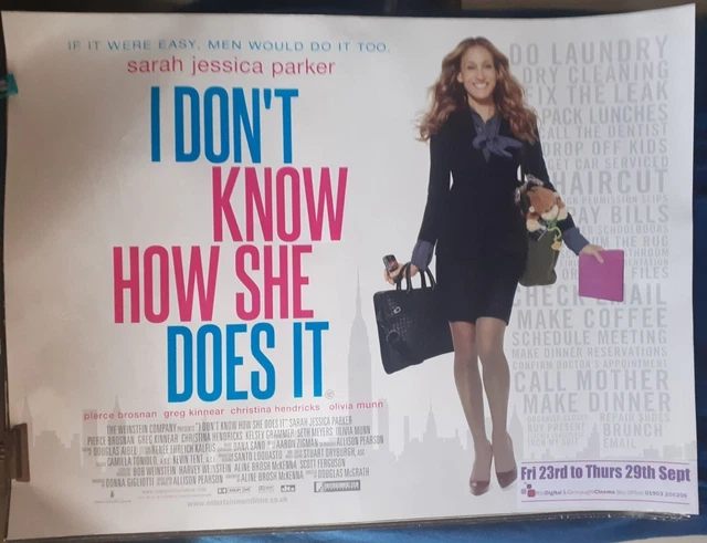 I DONT KNOW How She Does It Original Quad Cinema Poster EUR 9,36 ...