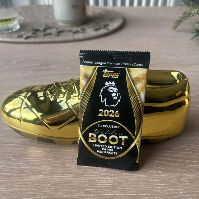 TOPPS 2026 GOLDEN Boot Limited Edition Complete Set Of 7 Cards + Empy ...