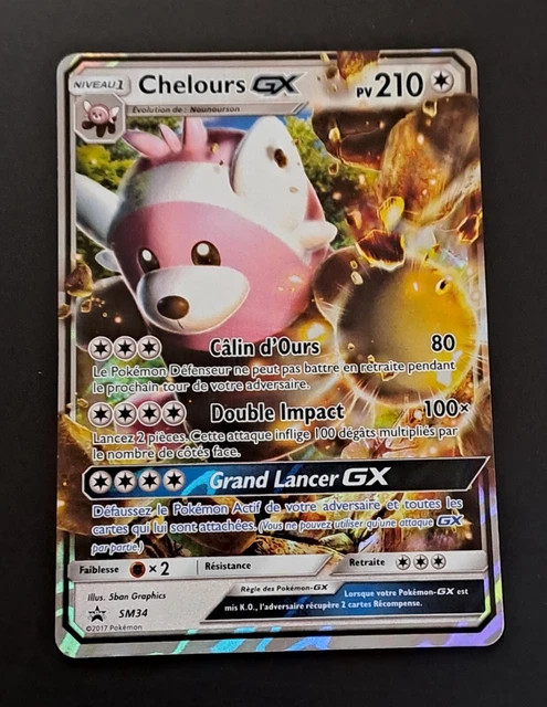 CARTE POKÉMON CHELOURS GX SM34 Promos Black Star Parfait état Fr EUR 4 ...