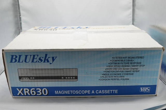 MAGNÉTOSCOPE LECTEUR CASSETTE enregistreur recorder VHS K7 Bluesky ...