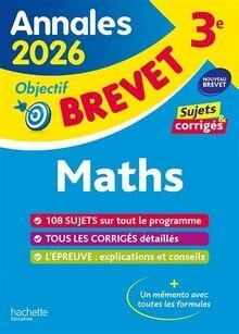 MATHS : ANNALES brevet 2026, sujets corrigés von ... | Buch | Zustand ...