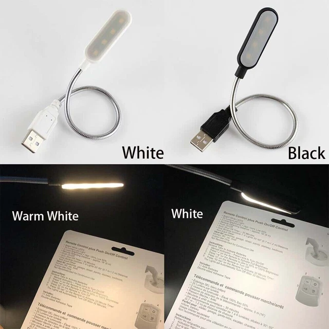 MINI USB LED Flexible Portable Light Lamp Bendable For PC Laptop Power ...