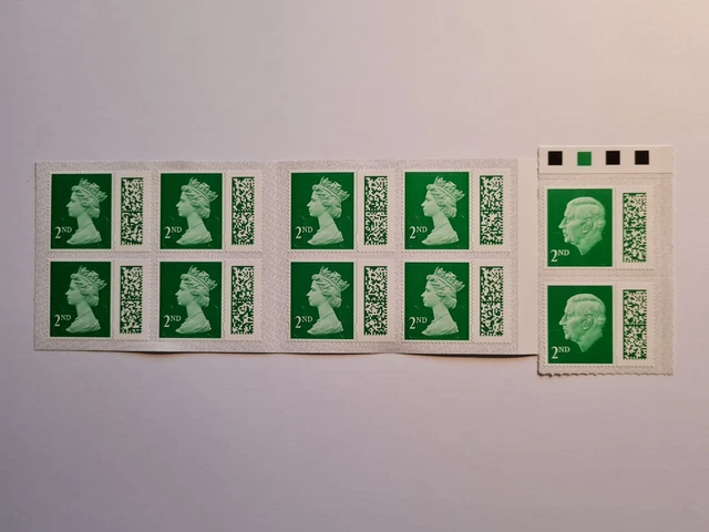 10 GENUINE ROYAL Mail Mint Unused New Second Class Stamps With Barcodes ...