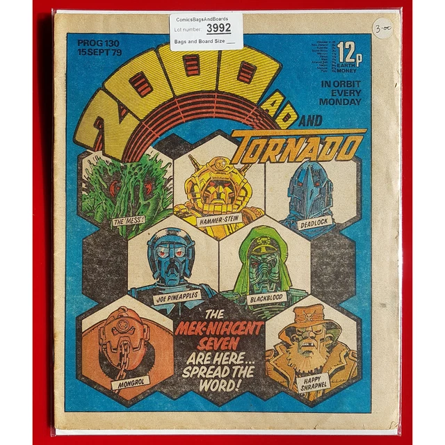 2000AD PROG 130 Judge Dredd Tornado Comic Book 15 9 79 UK 1979 (lot ...