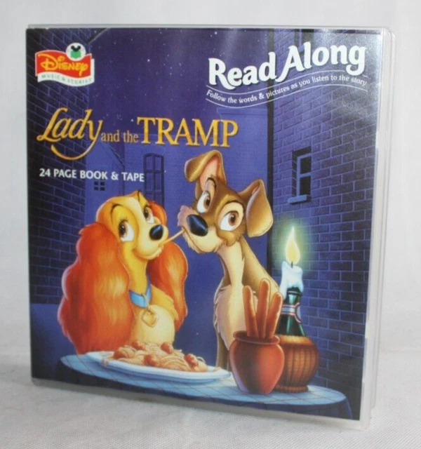 DISNEY MUSIC STORIES Lady & The Tramp Read-Along Book & Cassette Tape ...