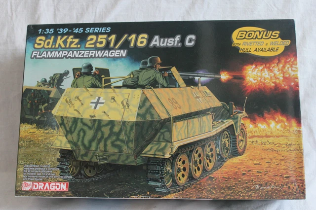 MAQUETTE MODEL DRAGON 1/35: SdKfz 251 /16 C, Flammpanzerwagen, half ...