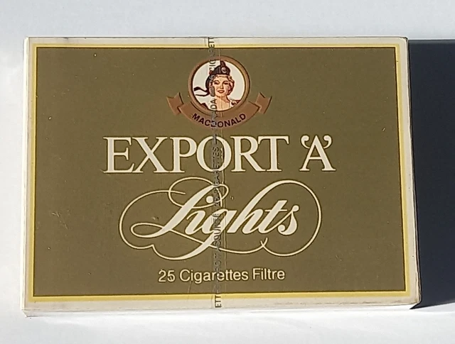ANCIEN PAQUET CIGARETTES vintage EXPORT A lights plein sous blister ...