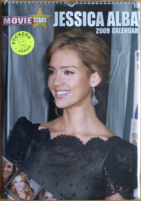 JESSICA ALBA KALENDER 2009 30 x 42 cm Spiralbindung 12 Poster + Sticker ...