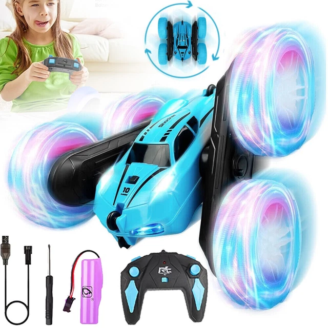 REMOTE CONTROLLED CAR, 360° Rotating RC Stunt Car for Children with LED ...