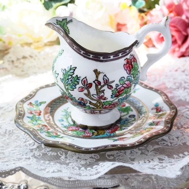 CALLPORT INDIAN TREE Creamer British Antique F8 dal Giappone EUR 156,18 ...