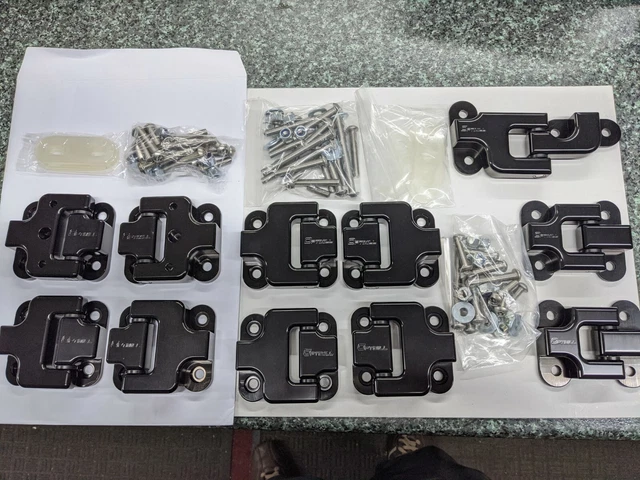 LAND ROVER DEFENDER 110 Optimill Set Of Door Hinges Black F+M+R £749.99 ...