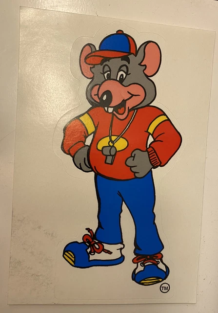 VINTAGE CHUCK E. Cheese’s Coach Chuck E Collectible Prize Sticker £13. ...