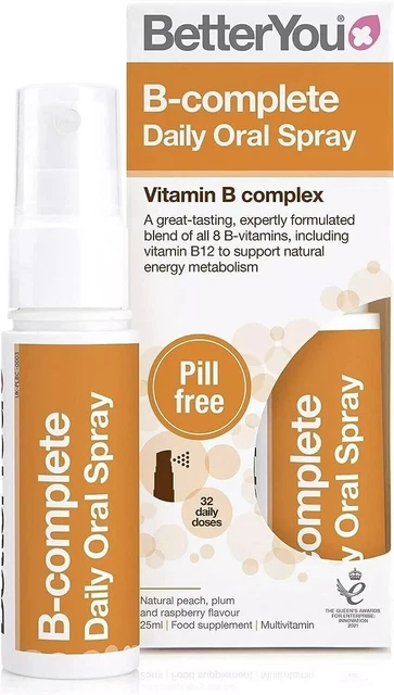 BETTERYOU B-COMPLETE DAILY oral spray - B Complex Boost B12 spray 25ml ...