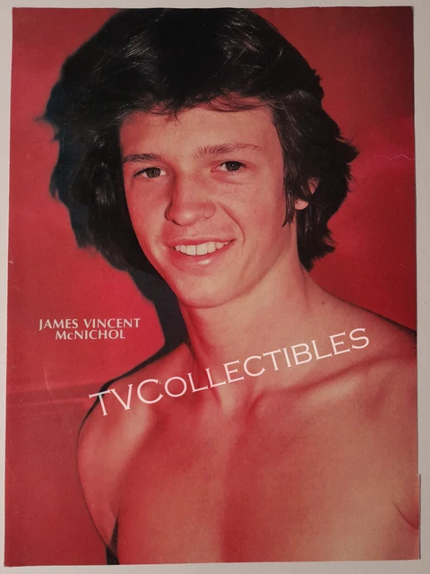 MAGAZINE PINUP~ JIMMY McNICHOL Shirtless ~1970s ~~Back- Model KIMBERLY ...