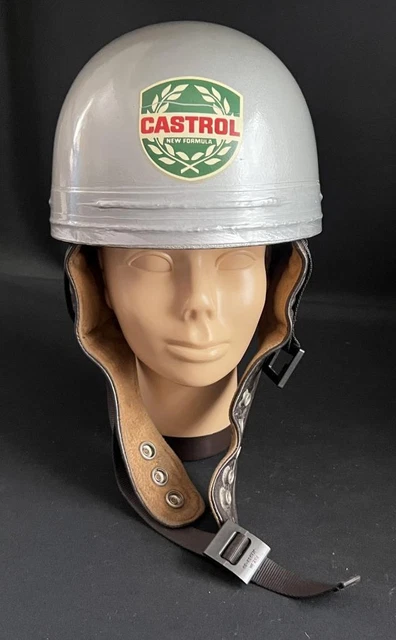 CROMWELL VINTAGE PUDDING Basin Crash Helmet 6 3/4 Motorcycle Racing ...