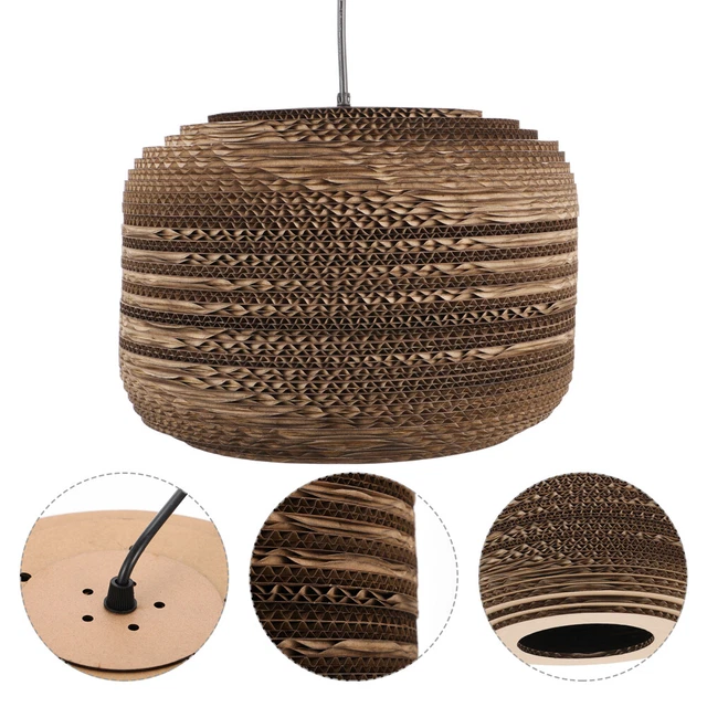 CORRUGATED PAPER CHANDELIER Southeast Asian Style Hanging Lamp Pendant ...