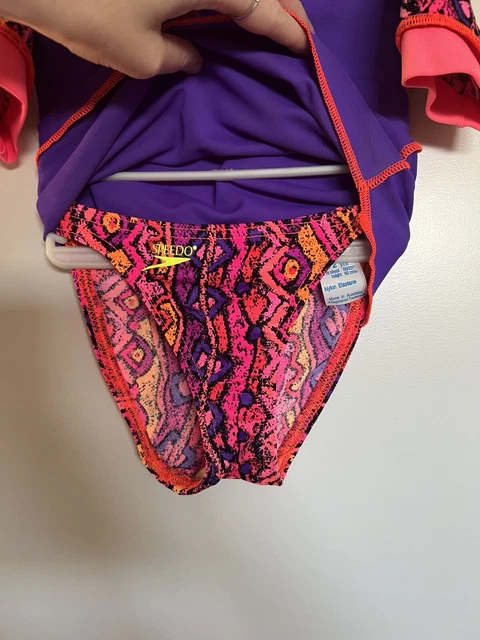 RETRO VINTAGE SPEEDO Made In Australia Two Piece Girls Bathers Size - 2 ...