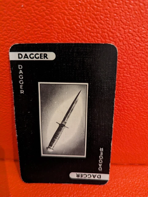 CLUEDO DAGGER SPARE Replacement Playing Card - Murder Weapon - Knife ...