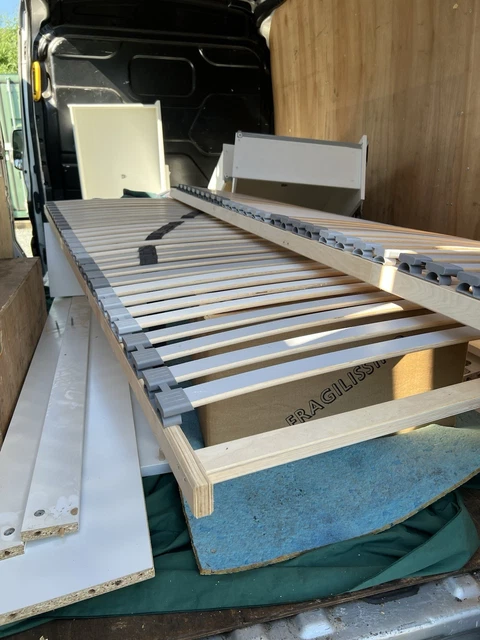 IKEA KING SIZE Bed Frame with drawers white £83.90 - PicClick UK