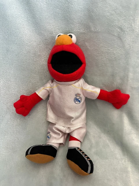 SESAME STREET ELMO wearing a Real Madrid football kit soft toy plush £9 ...