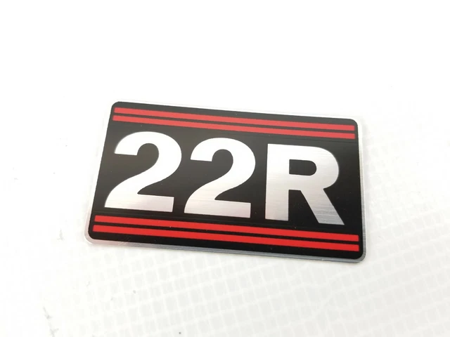 2PC GENUINE TOYOTA 22R Engine Name Plate Decal Sticker 4Runner Pickup ...