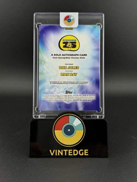 TOPPS CHROME SPONGEBOB 2025 - Man Ray - Bob Joles Voice Actor Auto /10 ...