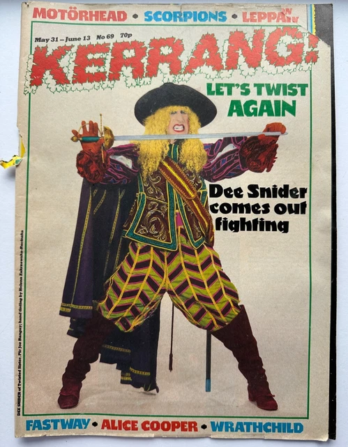 KERRANG! MAGAZINE NO 69 80s Metal May June Twisted Sister Motorhead ...