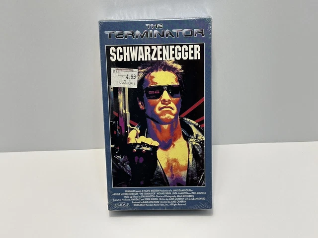 THE TERMINATOR VHS Tape 1992 Sealed Blue Cover Promo Screener Extended ...