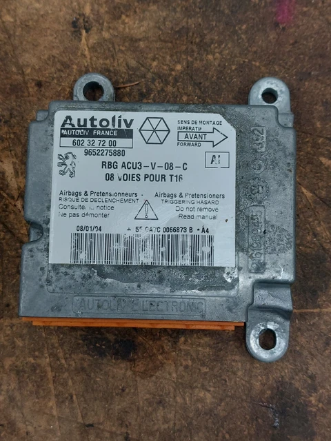 PEUGEOT 206 CC CONVERTIBLE SRS Airbag ECU MODULE 9652275880 206CC £34. ...
