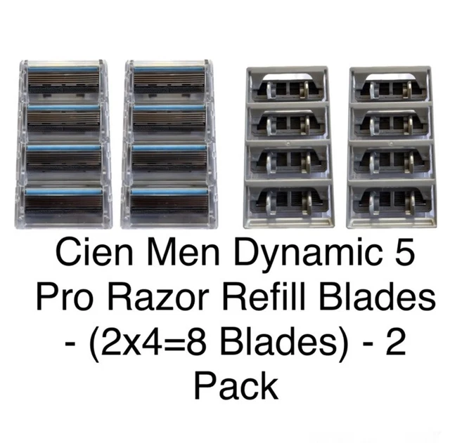 8X CIEN HERREN Dynamic 5 Pro Rasierklingen Nachfüllklingen 2x4=8 ...