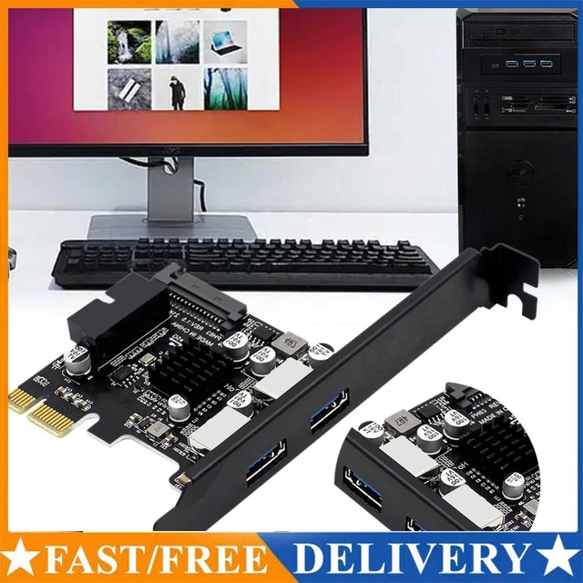 USB 3.0 PCI Express Expansion Card 5Gbps USB3.0 Hub 19pin/20Pin Front Panel EUR 14,95 - PicClick FR