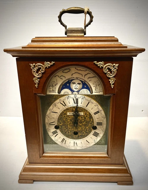SETH THOMAS MOON Dial Clock German Movement 8-day Westminster Chime ...