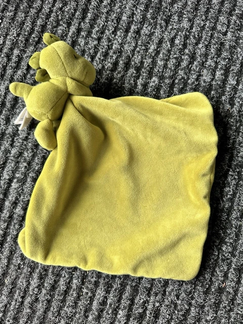 JELLYCAT MY FRIEND Dinosaur Soother Green Velour Comforter Baby Blanket ...