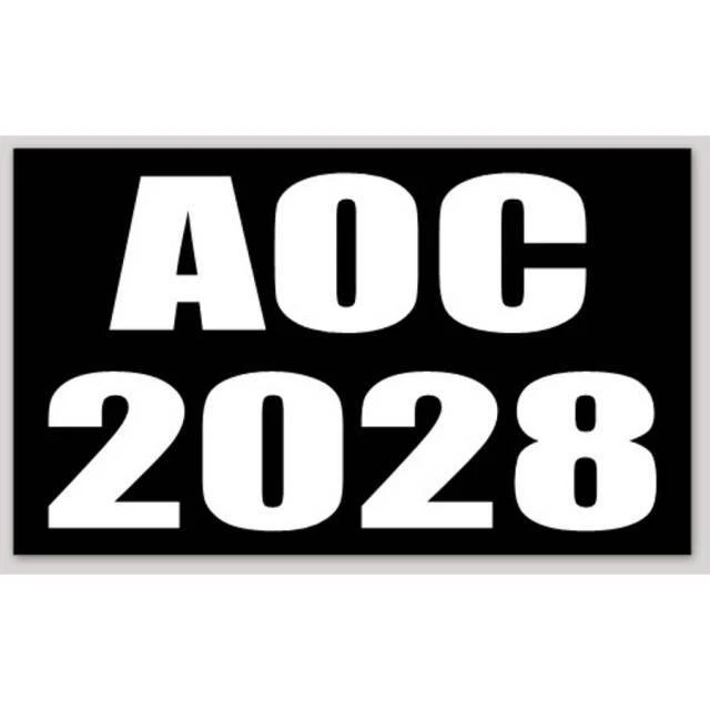 ALEXANDRIA OCASIO-CORTEZ AOC 2028 For President 3x5 Inch Vinyl Sticker ...