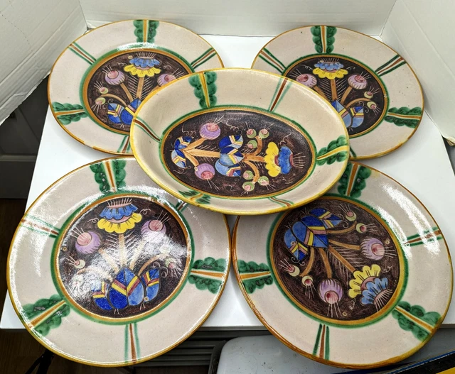 RARE ICS INDUSTRIA Ceramica Salernitana Vietri Italian Pottery Plates ...