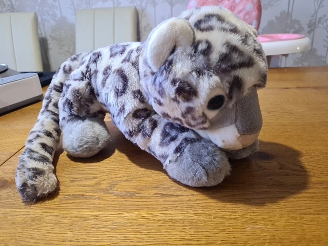 10& LAPLAND GREY Snow Leopard Cheetah Teddy Bear Soft Cuddly Toy Zoo ...