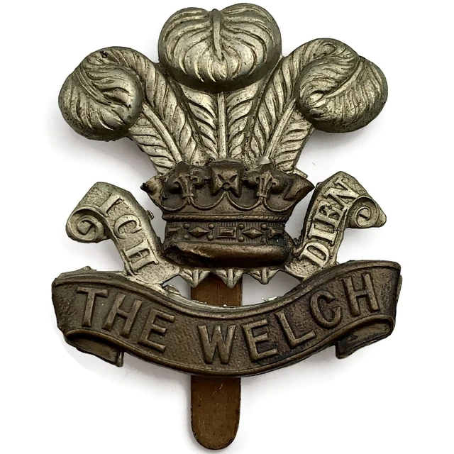 ORIGINAL WW2 WELCH Regiment (Welsh) Cap Badge - Genuine WWII British ...