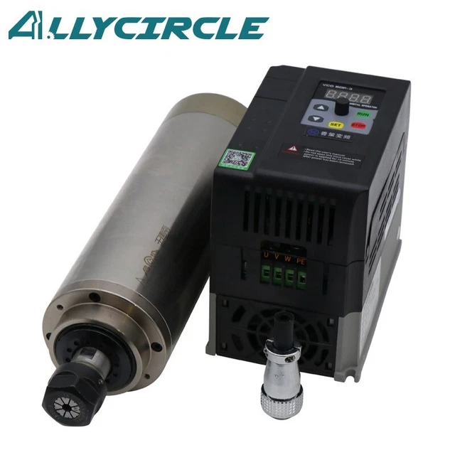 CNC SPINDLE MOTOR 2.2KW Water Cooled Kit ER20 AC220V 24000RPM 2.2KW VFD Inverter $583.00 ...